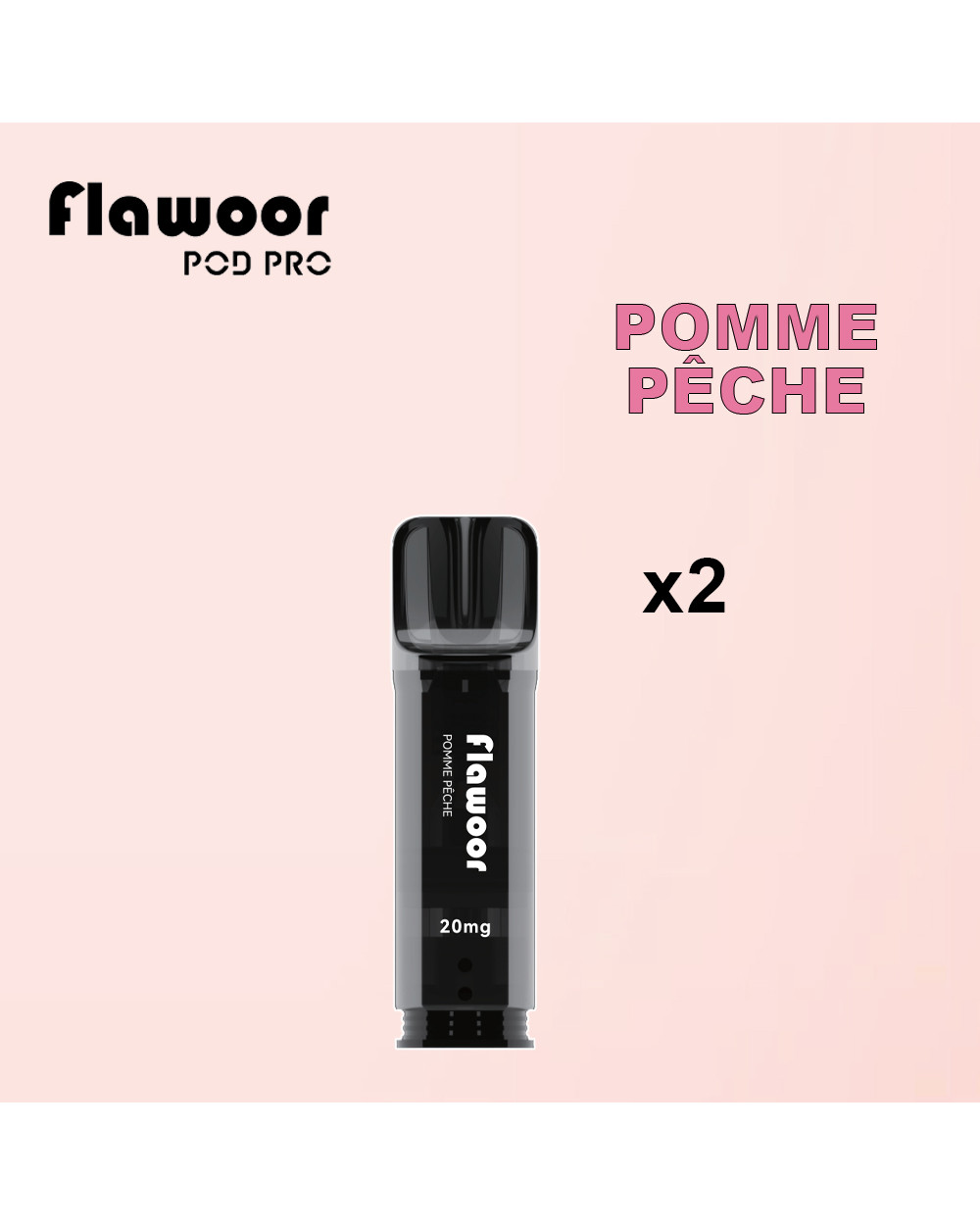 Cartouches Pomme Pêche / Lot de 2 - FLAWOOR POD PRO